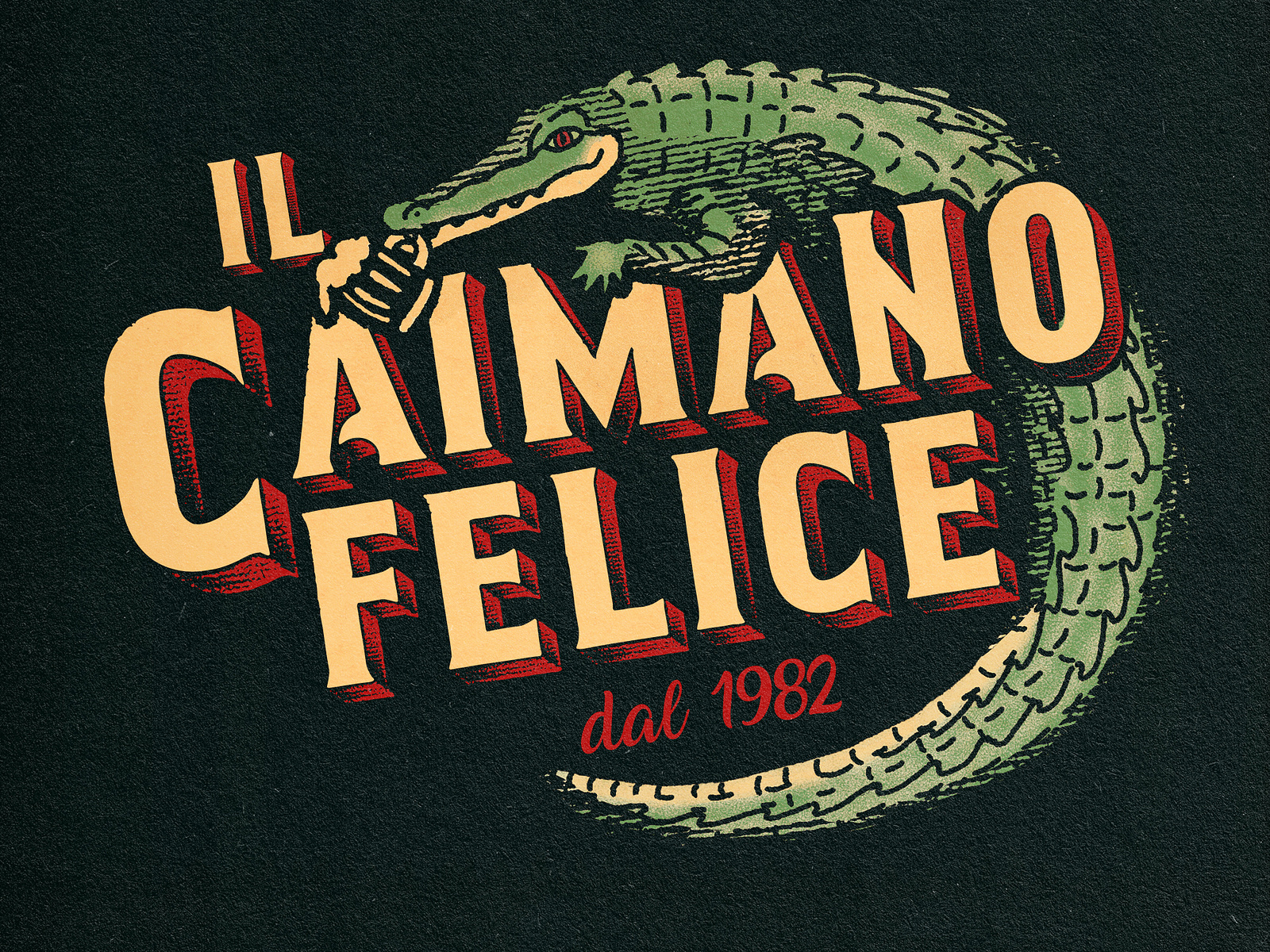 Il Caimano Felice - Logo by Francesca Colantonio on Dribbble