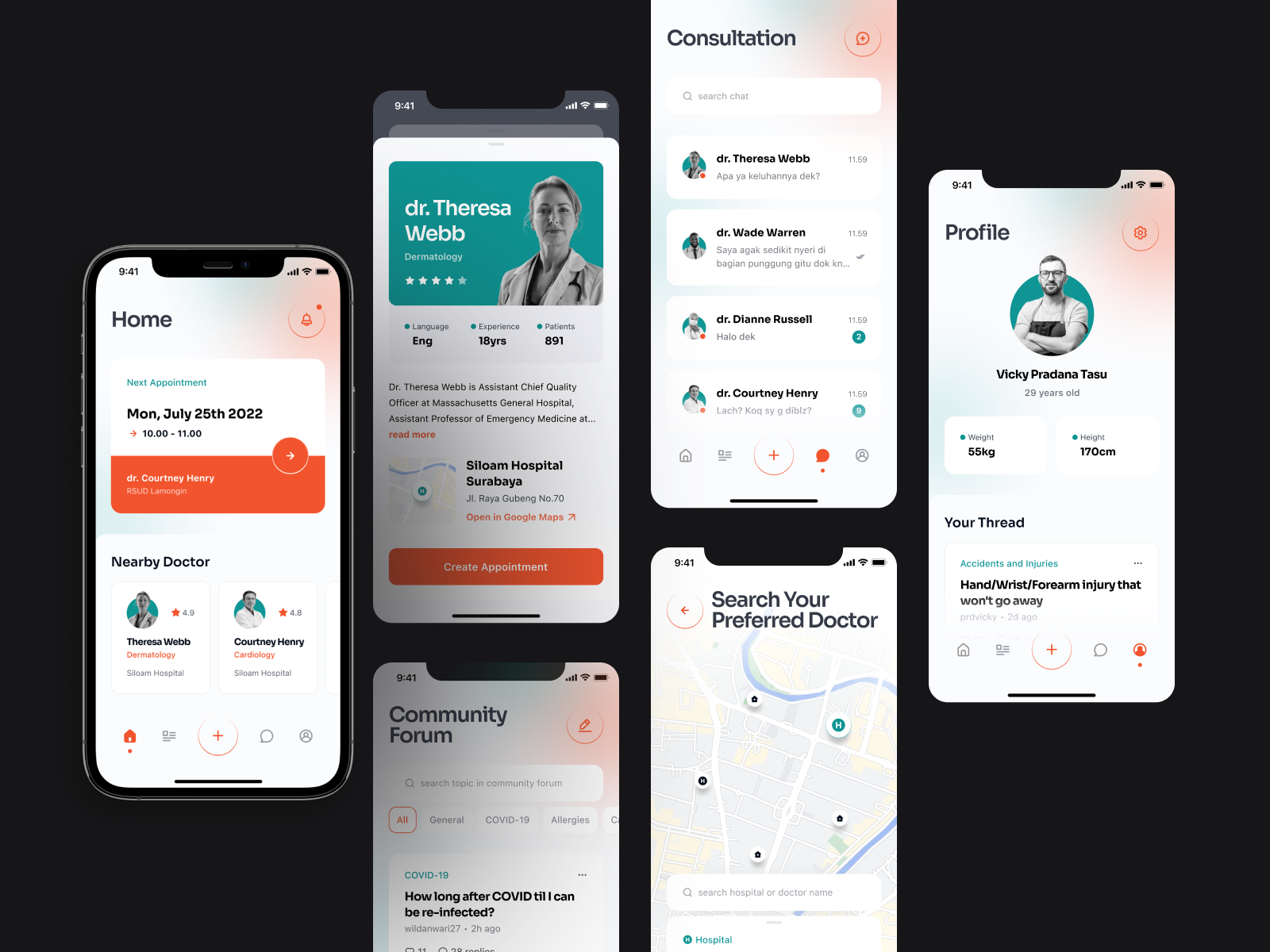 Sehad - Medical Mobile App by Vicky Pradana for 10am Studio on Dribbble