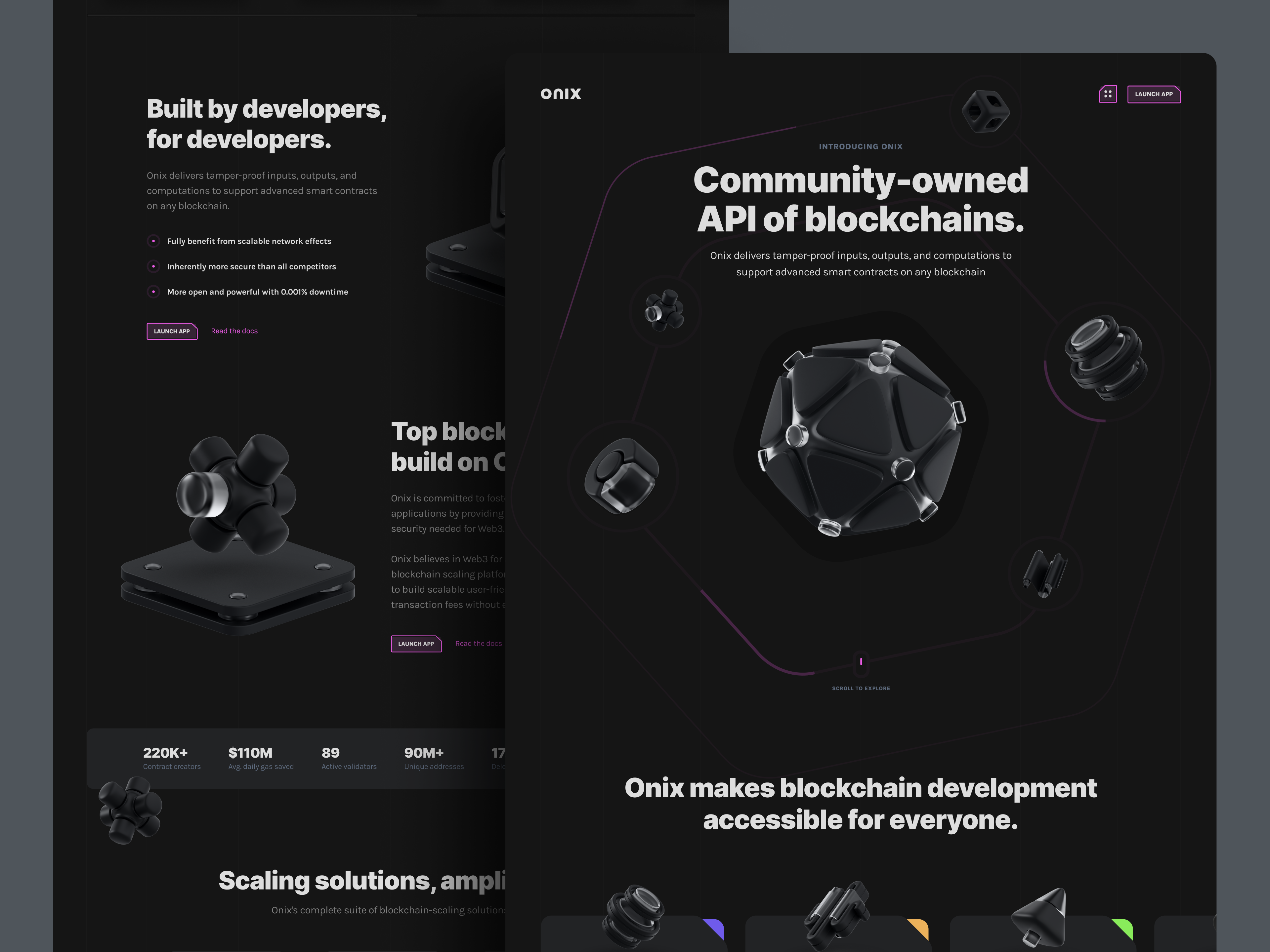 Onix – Blockchain Landing Page UI Design Kit by Tran Mau Tri Tam for UI8 on Dribbble