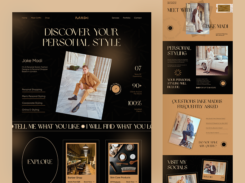 Portfolio Web Header. by Sajon for Orix Creative on Dribbble