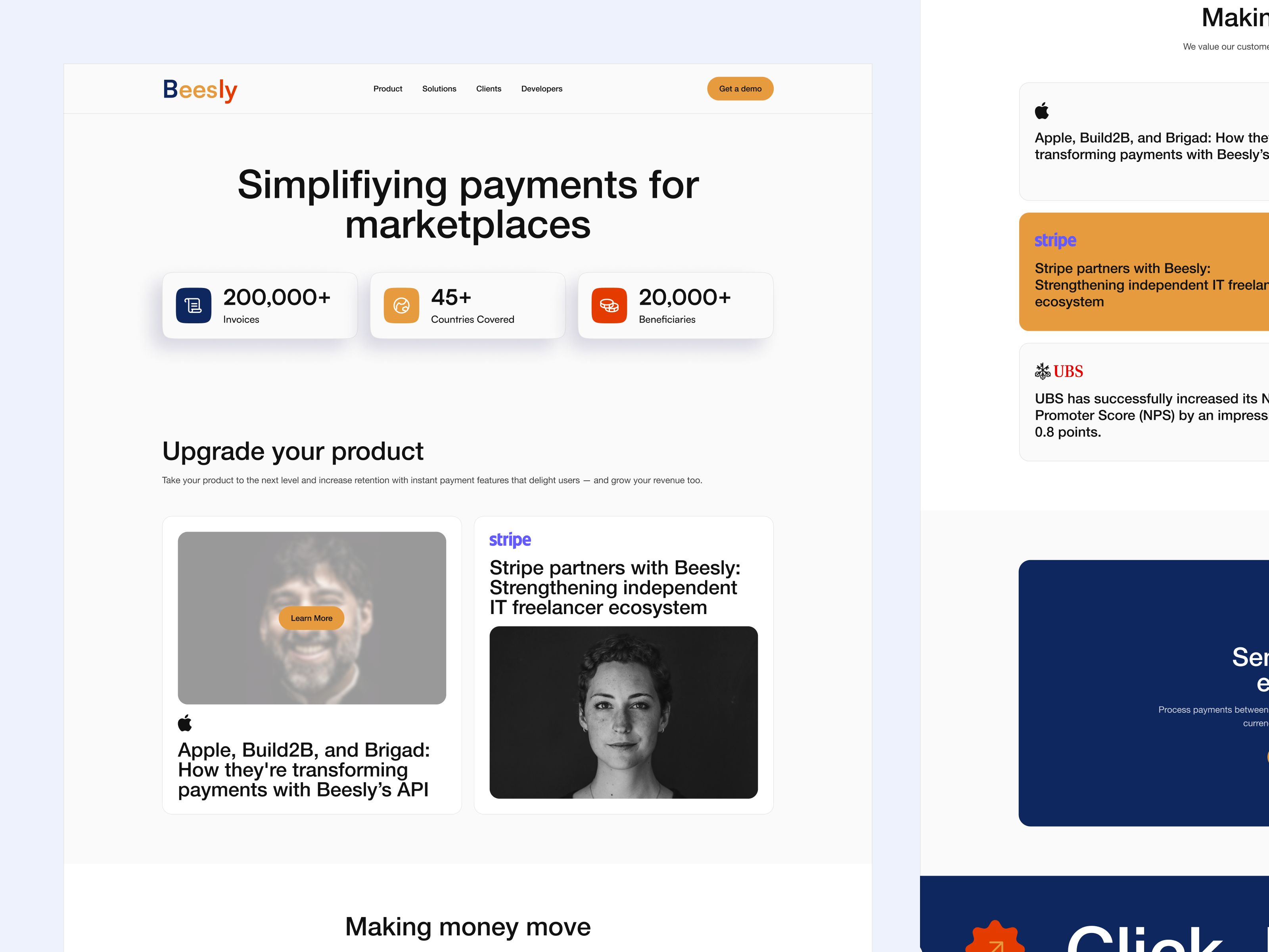 Beesly - Customer Page by R Ghozia U for Pixelz on Dribbble