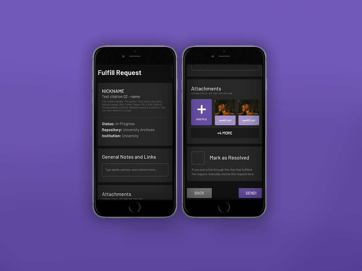fulfill request ui by Carly Wanner-Hyde on Dribbble