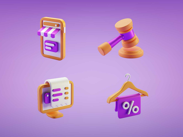 Shopping 3D icon series by Kit8 on Dribbble