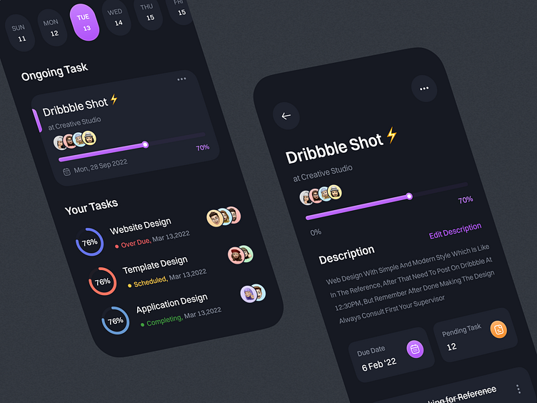 Task Management App by HR Rumen on Dribbble