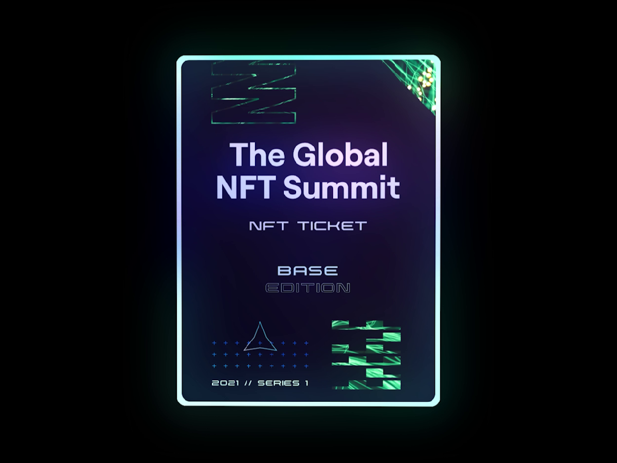 The Global NFT Summit - NFT Ticket Designs by Ben Kókolas on Dribbble