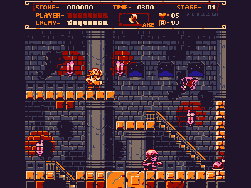 Castlevania Pixel Remaster by Phil Giarrusso on Dribbble