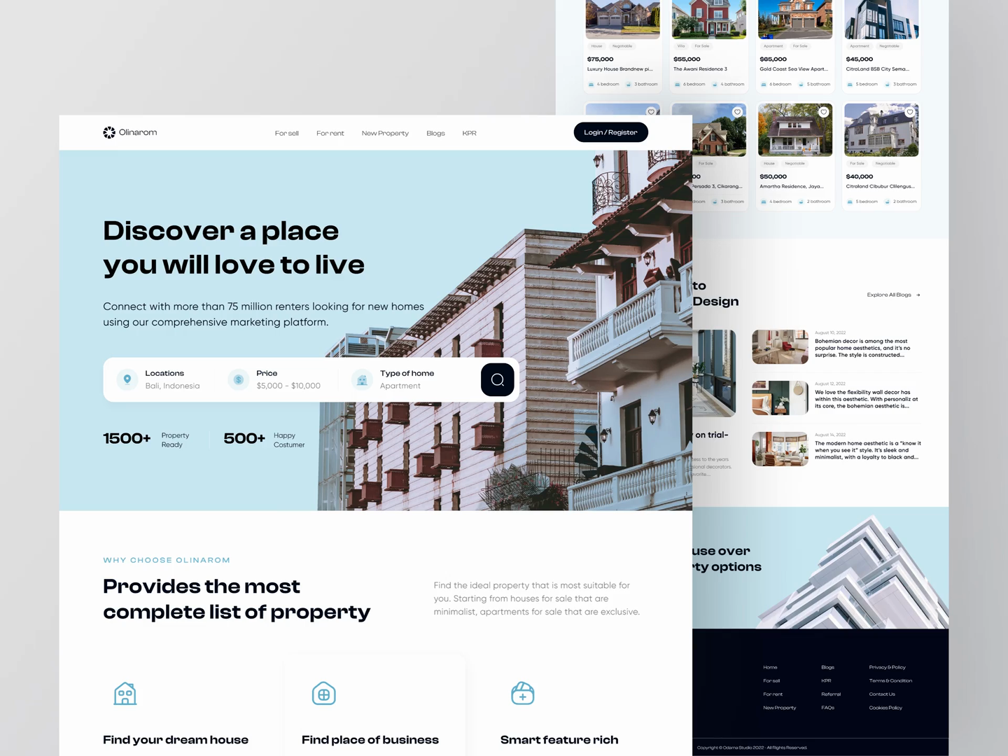 Olinarom - Property Landing Page Website 🔥 by Rohmad Khoirudin for ...