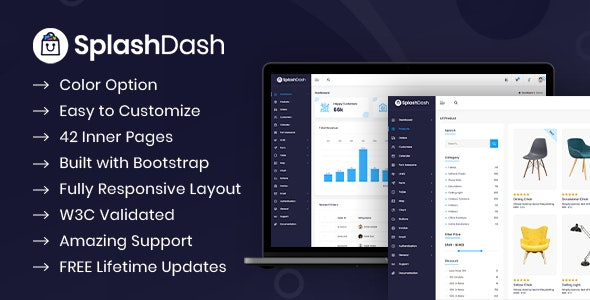 SplashDash – Admin Dashboard Html Template by Template Bundle on Dribbble
