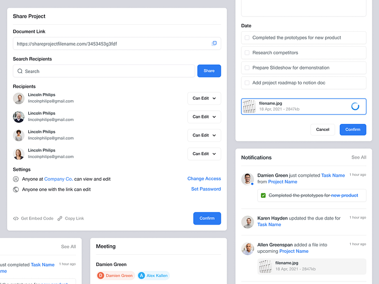 Project Management UI by Monty Hayton on Dribbble