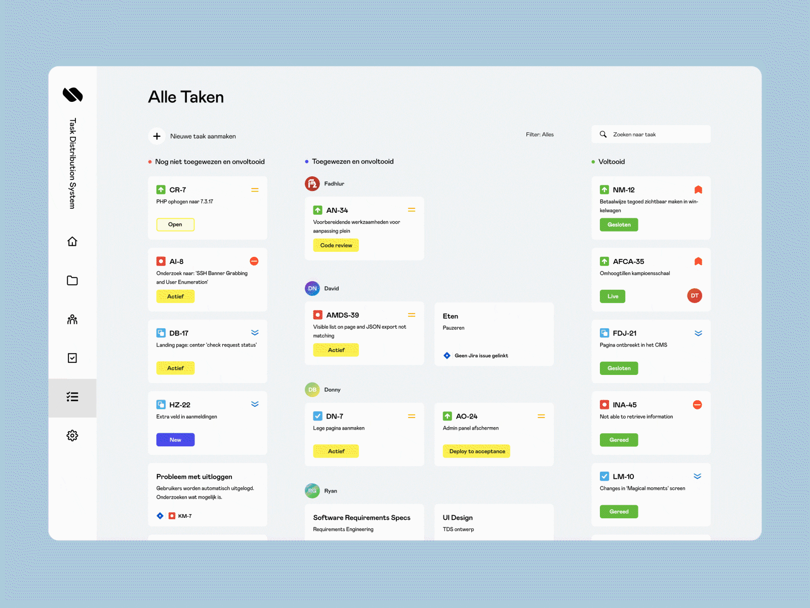 Task Distribution System by Fadhlur Zahri on Dribbble