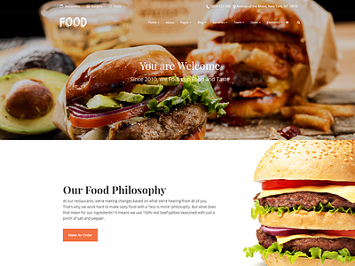 Burger Restaurant - Food WordPress Theme by Visualmodo WordPress Themes on Dribbble