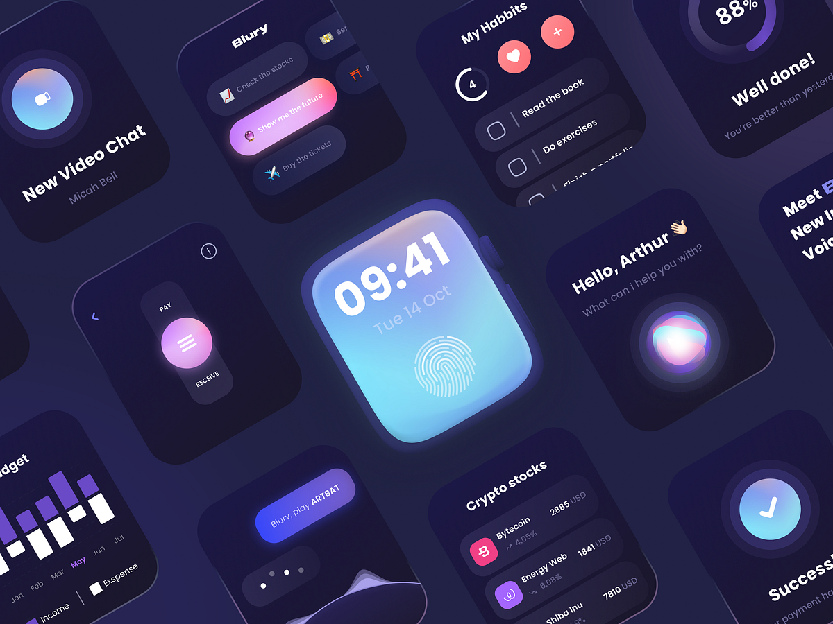 AI Voice Assistant Watch Version by Dim Si for Qubstudio: Digital Product Design Agency on Dribbble