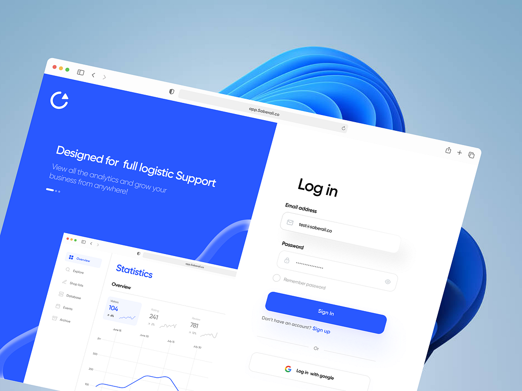 Dashboard — Login Page by Saber Ali for Squidx Agency on Dribbble