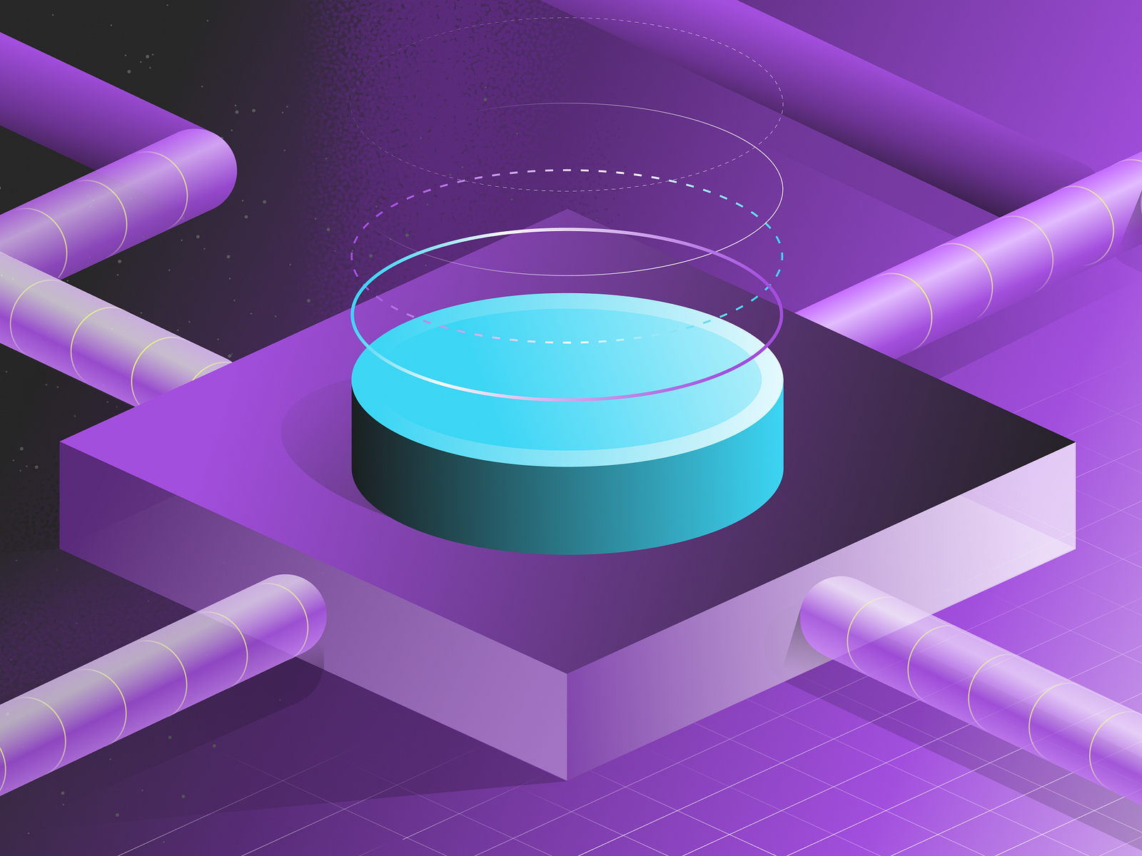 Automation tools illustration by Mac McDonald for LaunchDarkly on Dribbble