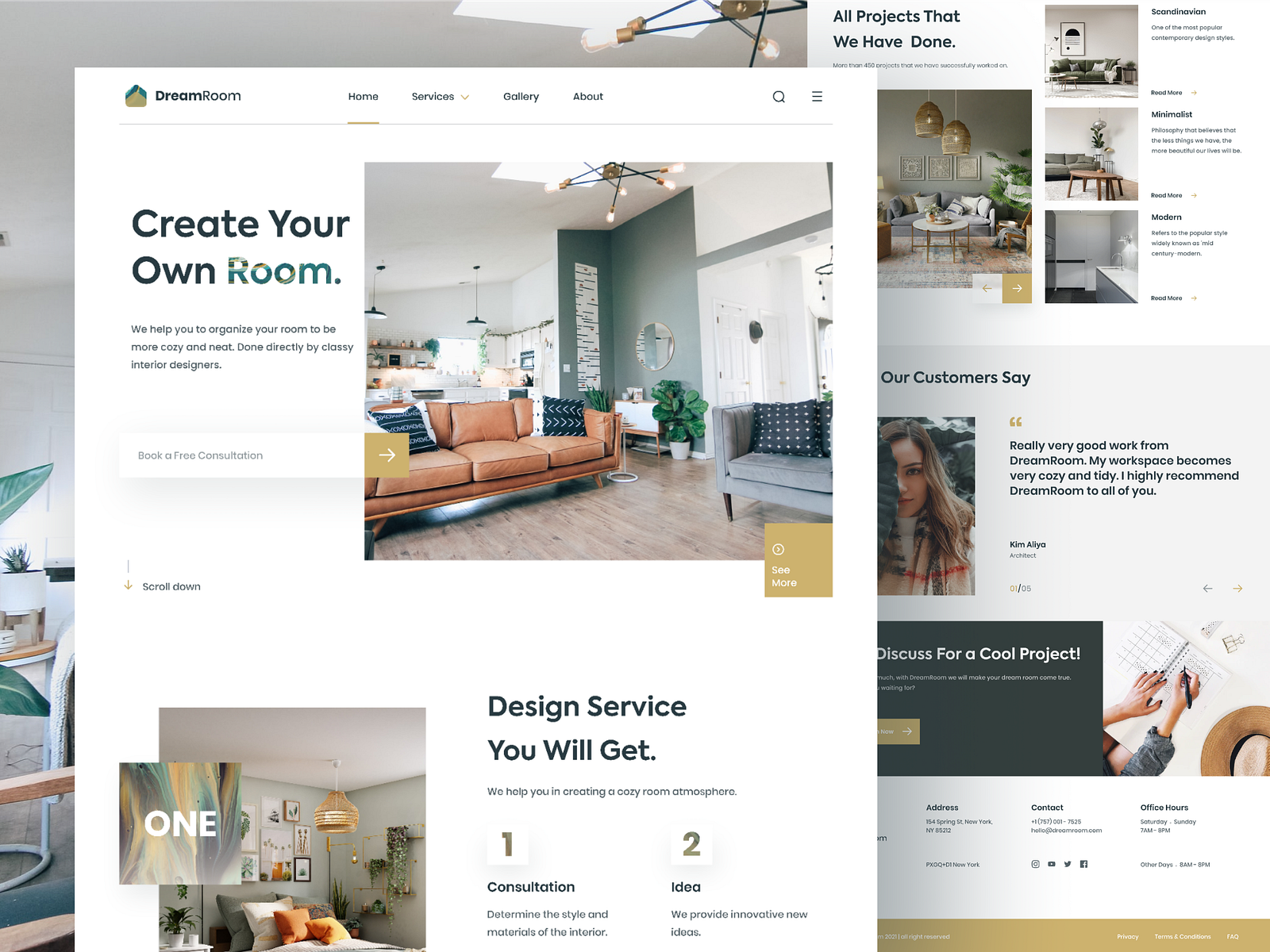 DreamRoom - Interior Design Landing Page by Ahmad Sulaiman for Plainthing Studio on Dribbble