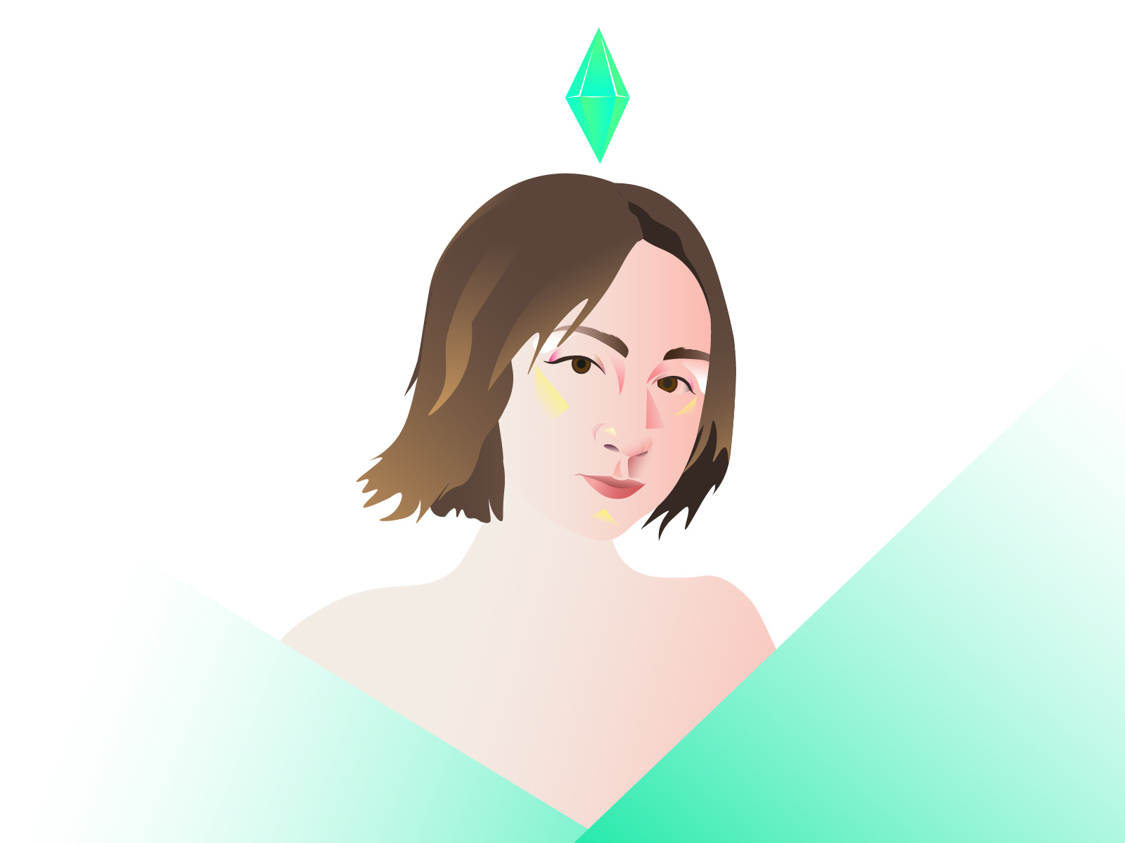 Self portrait for avatar by Irina Maister on Dribbble