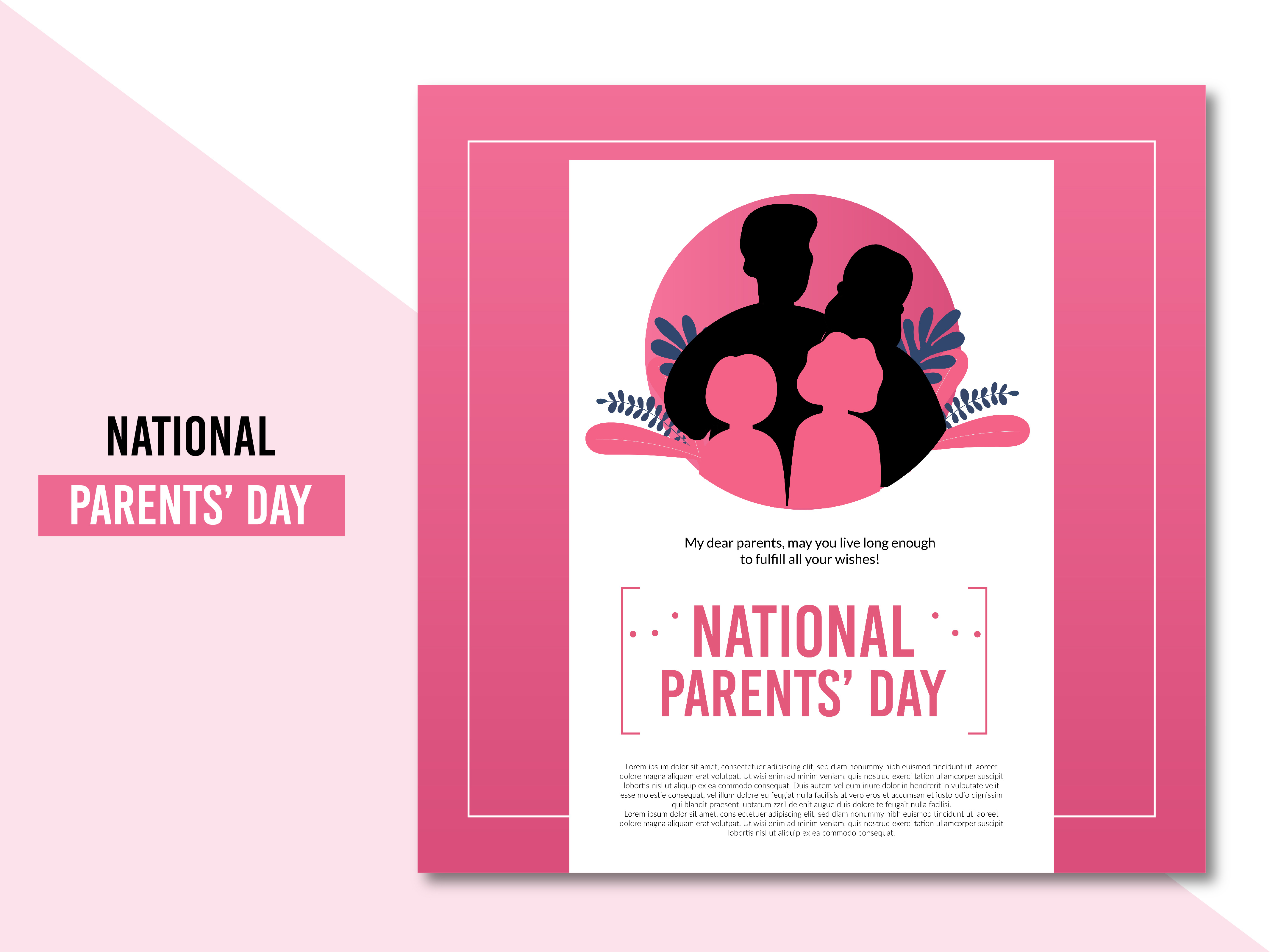 Modern National parents' day background design free vector by MD ...