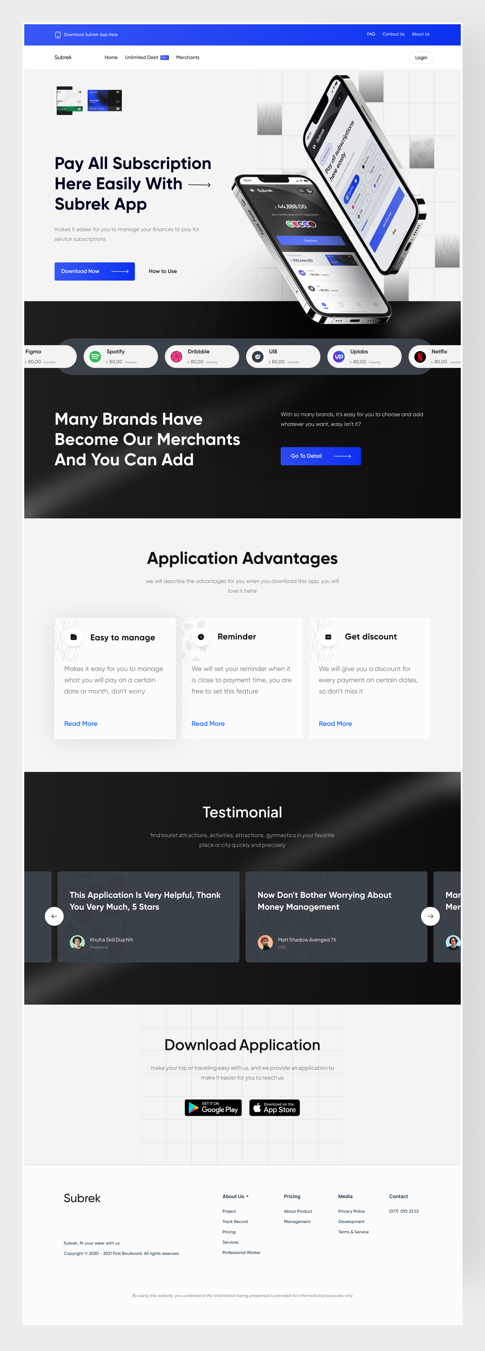 Subrek - Landing Page Website by Nami for Nija Works on Dribbble