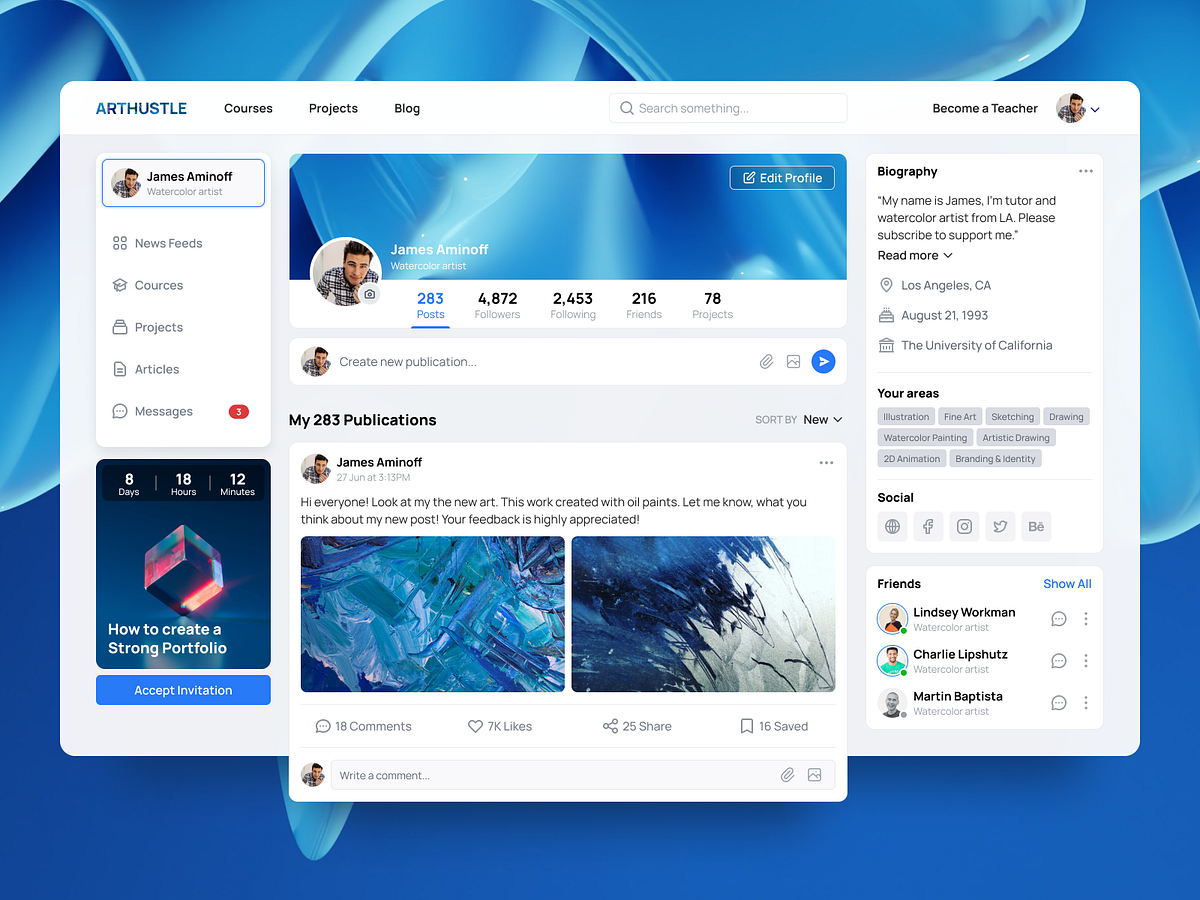 User Profile Desktop by Equal digital product design on Dribbble