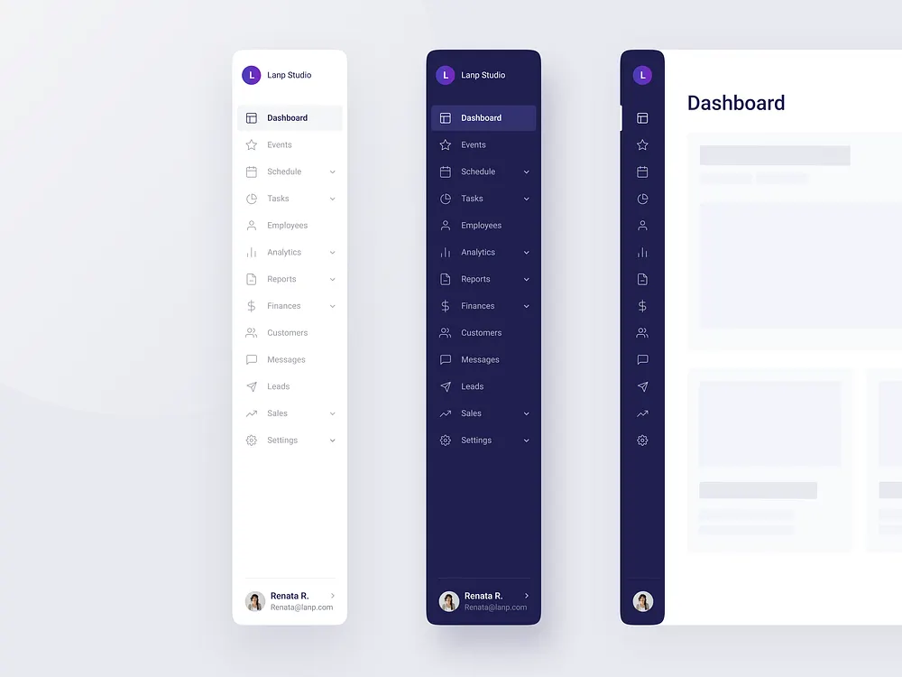 Browse thousands of Side Bar Menu images for design inspiration | Dribbble