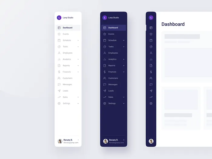 Browse thousands of Side Bar Menu images for design inspiration | Dribbble