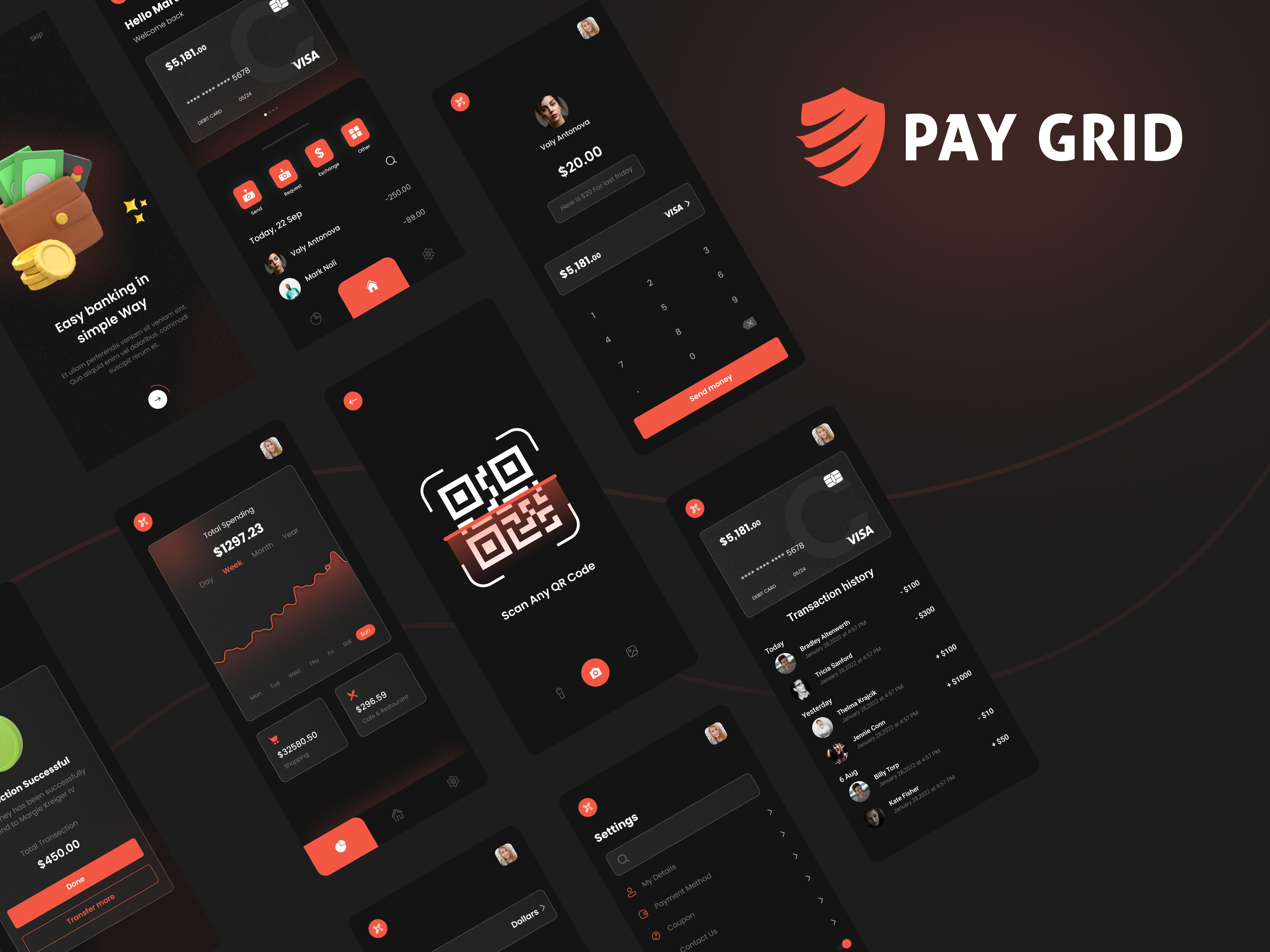 PayGrid - Banking Website APP UI UX by Mayursinh Jadeja for Redlio ...
