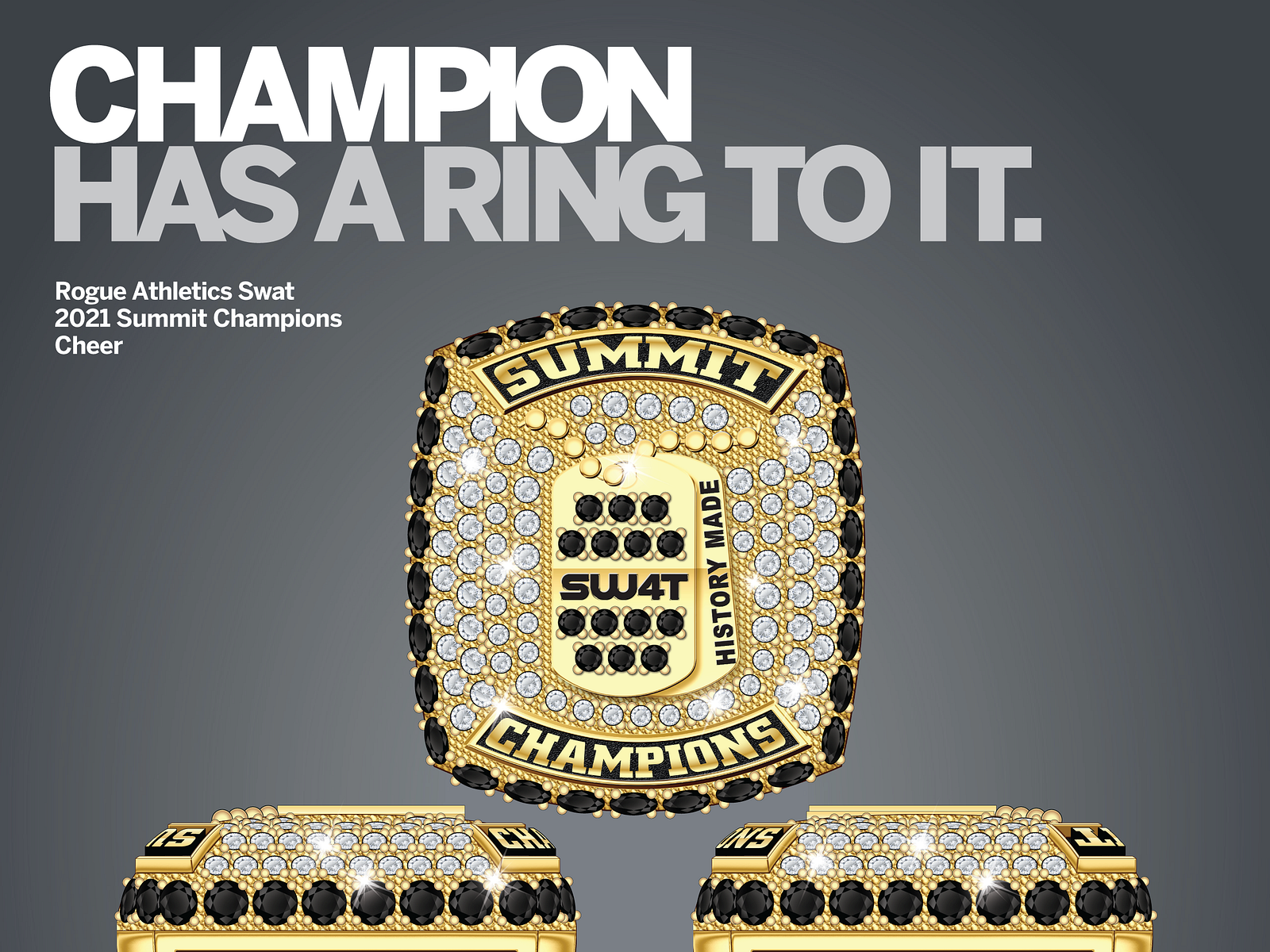 Cheerleading Championship Ring Rendering by Christine Duhaime on Dribbble