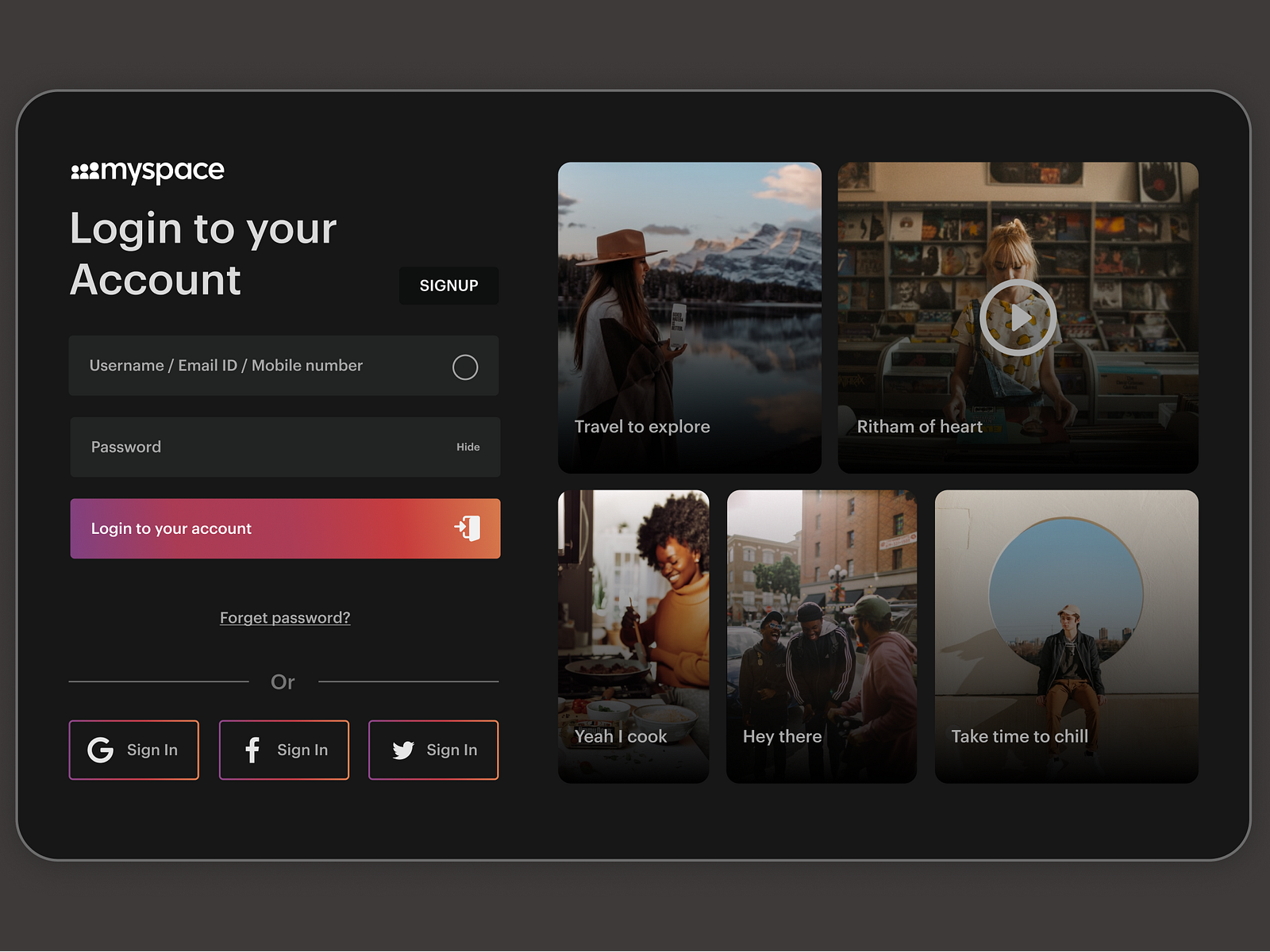 MySpace - Redesign by ShaStyle on Dribbble