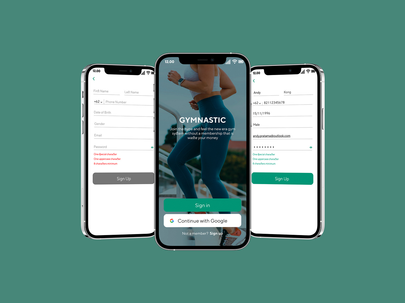 Smart Gym Sign Up - Mobile Apps by Andy Pratama Kong on Dribbble