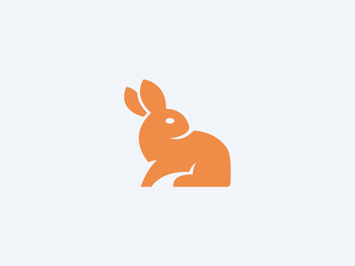 Rabbit Logomark by Kin Visuals on Dribbble