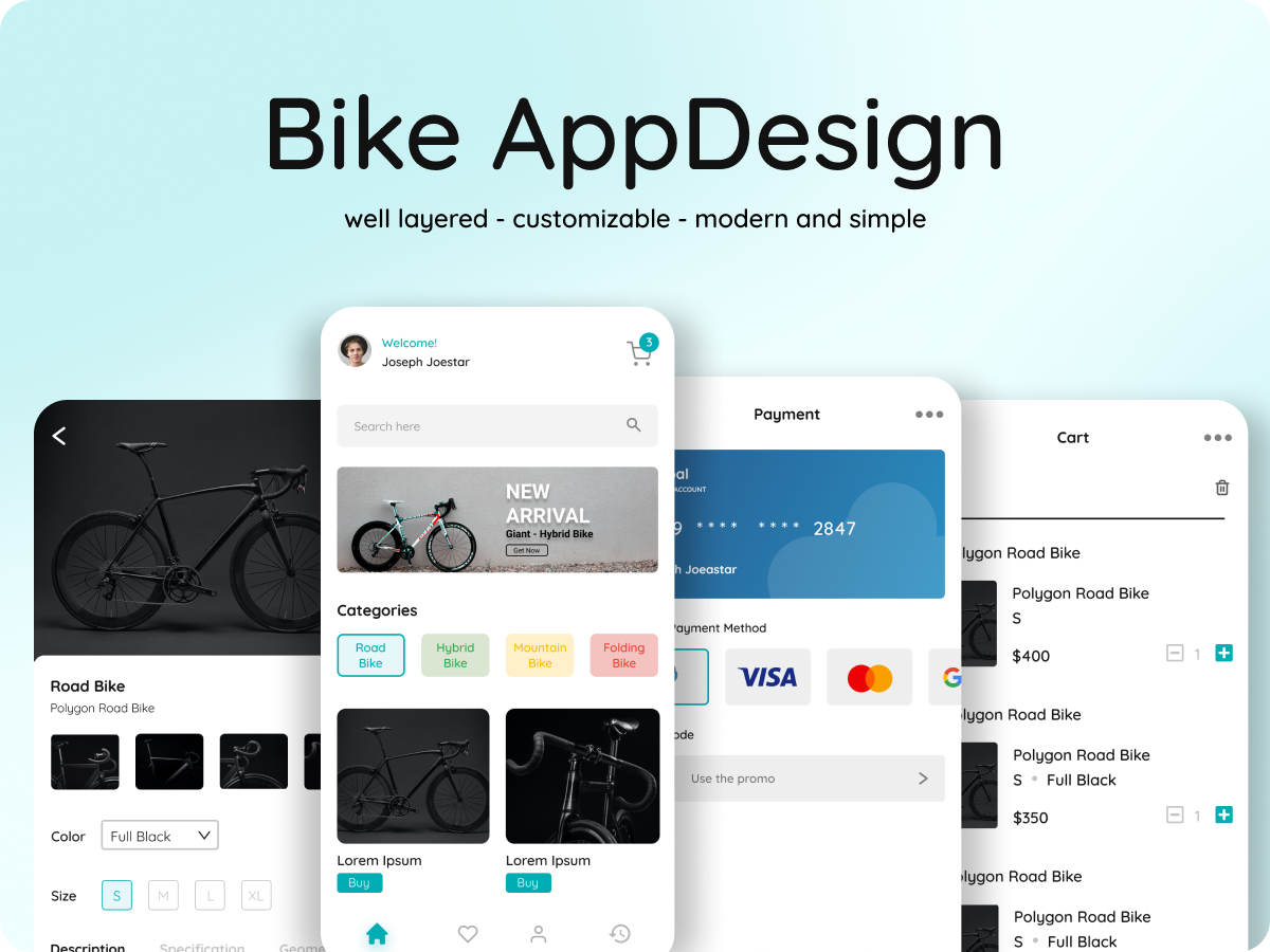 Bike App Design by Habib Hammam Kurniawan on Dribbble