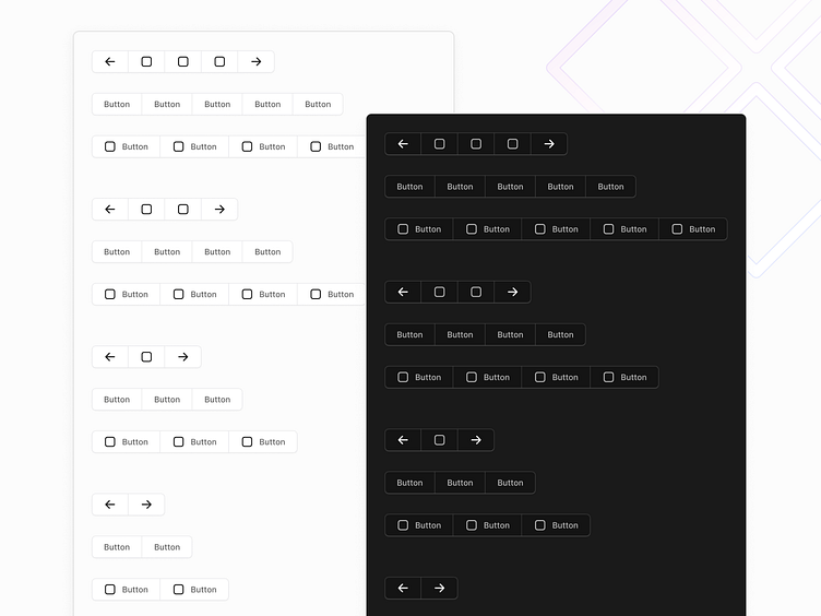 Button group components for Figma — Frames X by Bunin Dmitriy on Dribbble