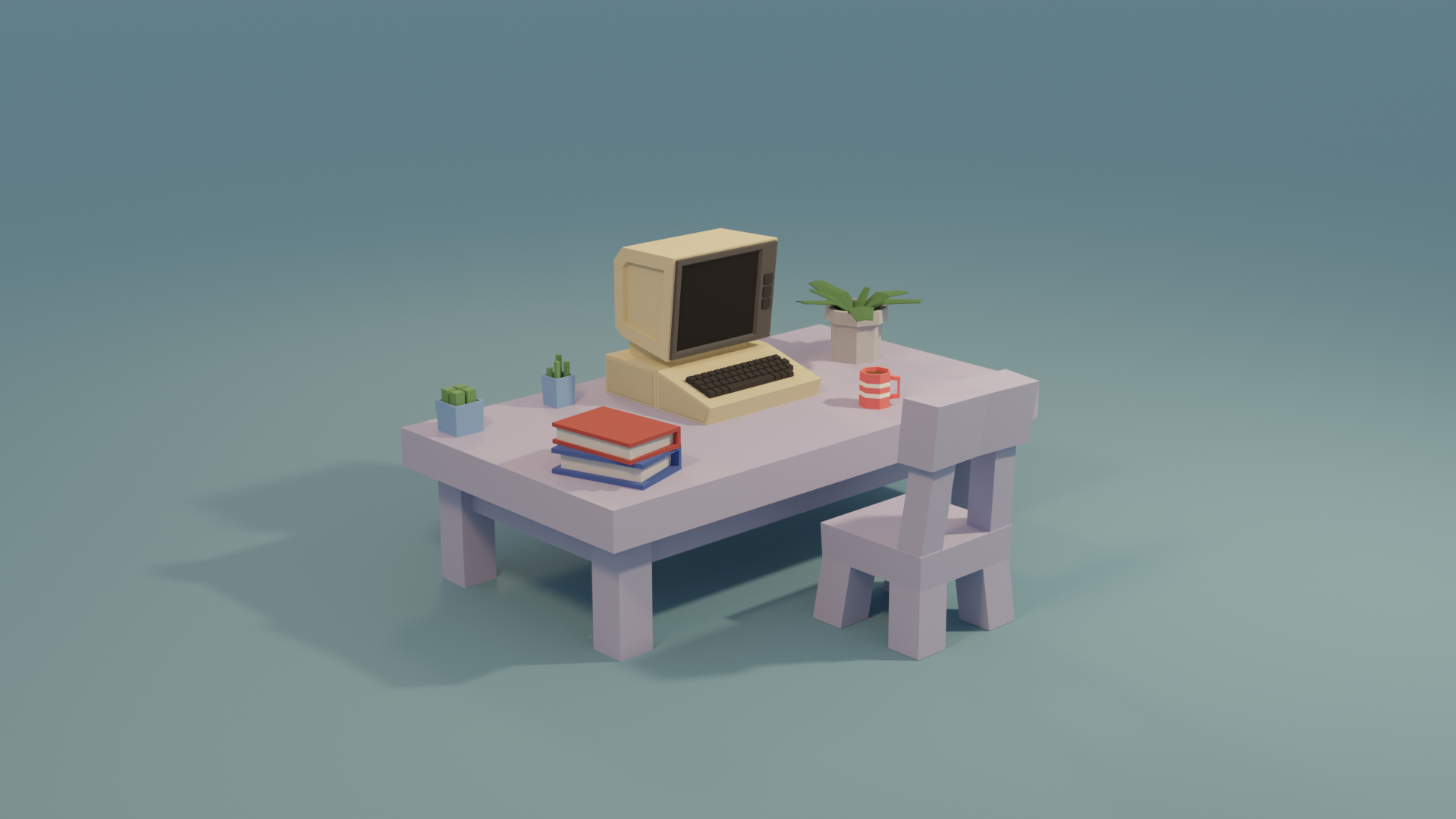 Desk Scene by Dan on Dribbble