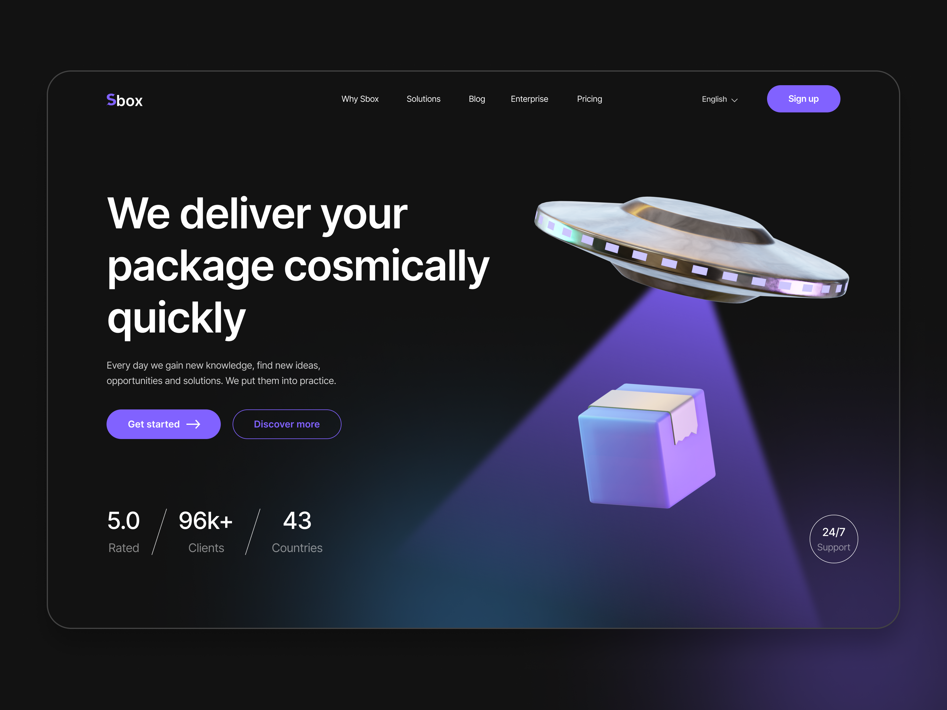 Landing | Sbox by Desire Creative Agency for Desire Creative on Dribbble