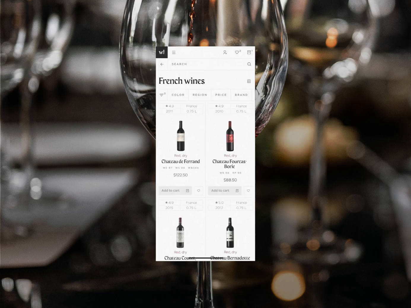 Wine Store UX/UI design by Anna Pomaho on Dribbble