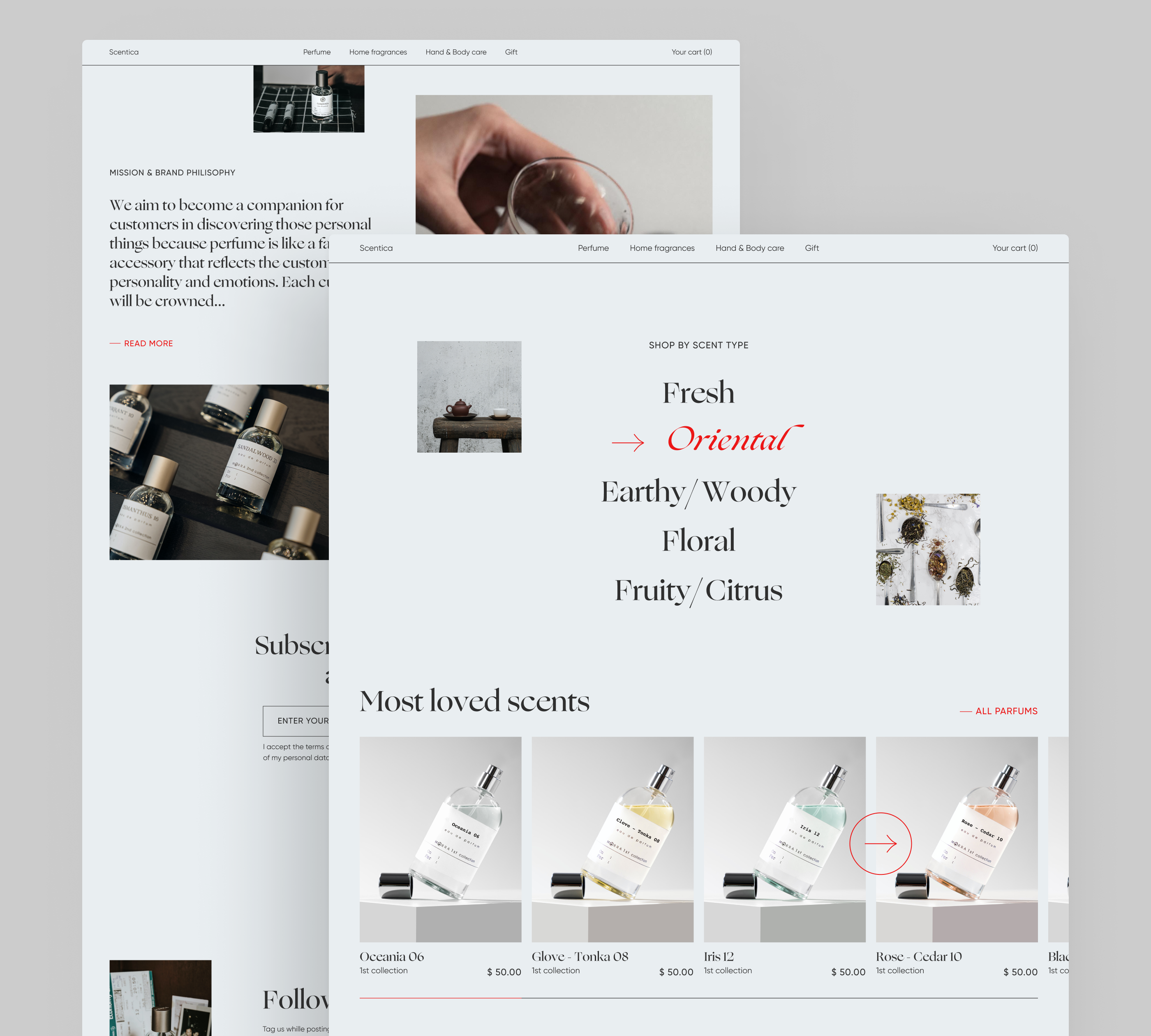 Website UI for Niche Perfume Store by Sigma Software Design on Dribbble