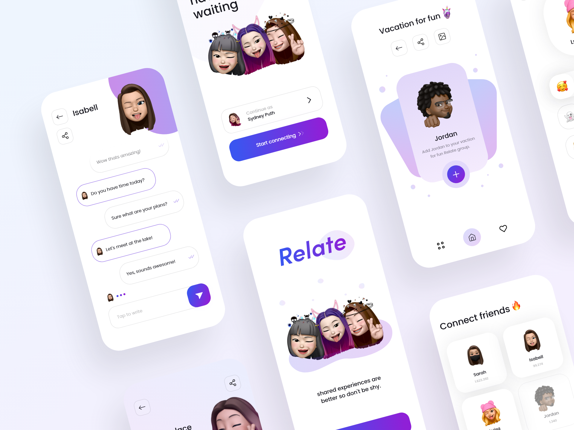Relate App - Mobile Design by Julius Branding for Alphadesign on Dribbble