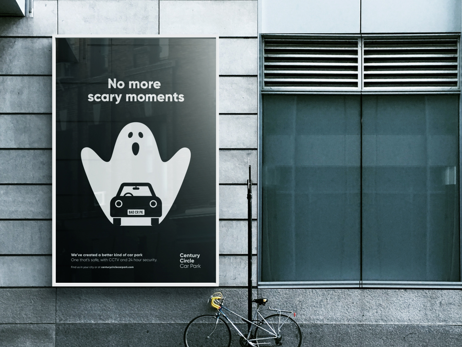 Car park advertising - scary by Ben Tuckwell on Dribbble