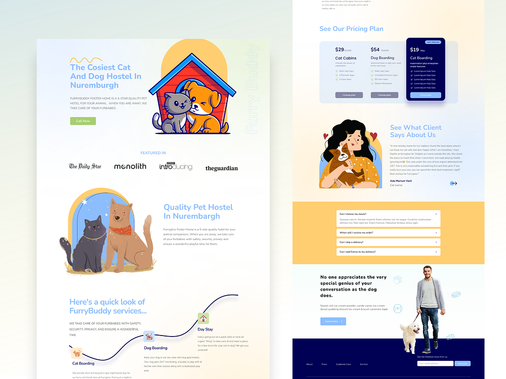 Pet Landing Page designs, themes, templates and downloadable graphic ...