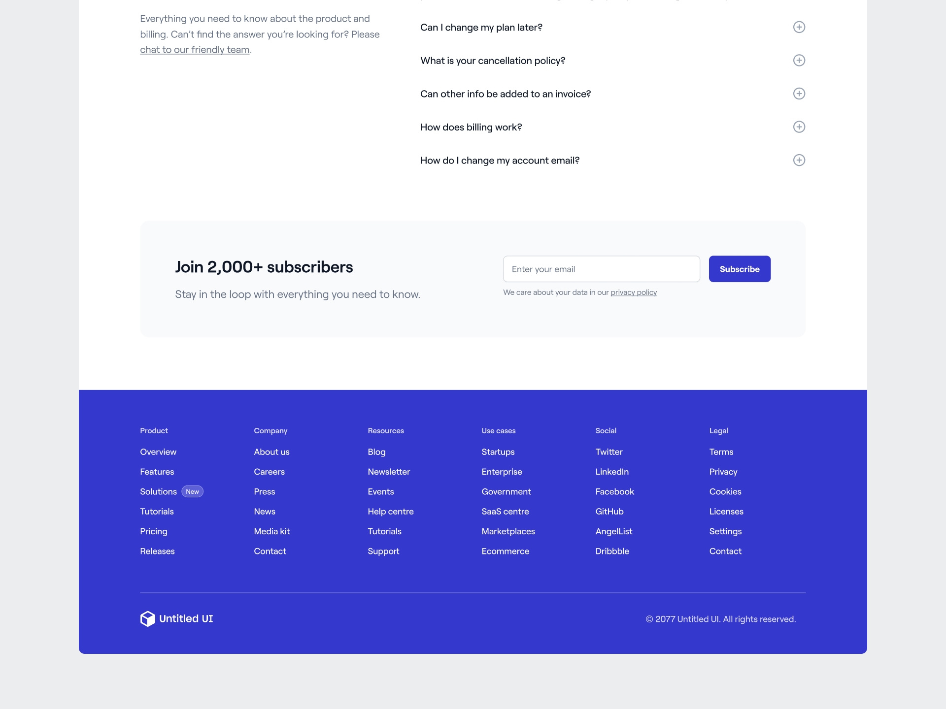 Footers — Untitled UI by Jordan Hughes® on Dribbble