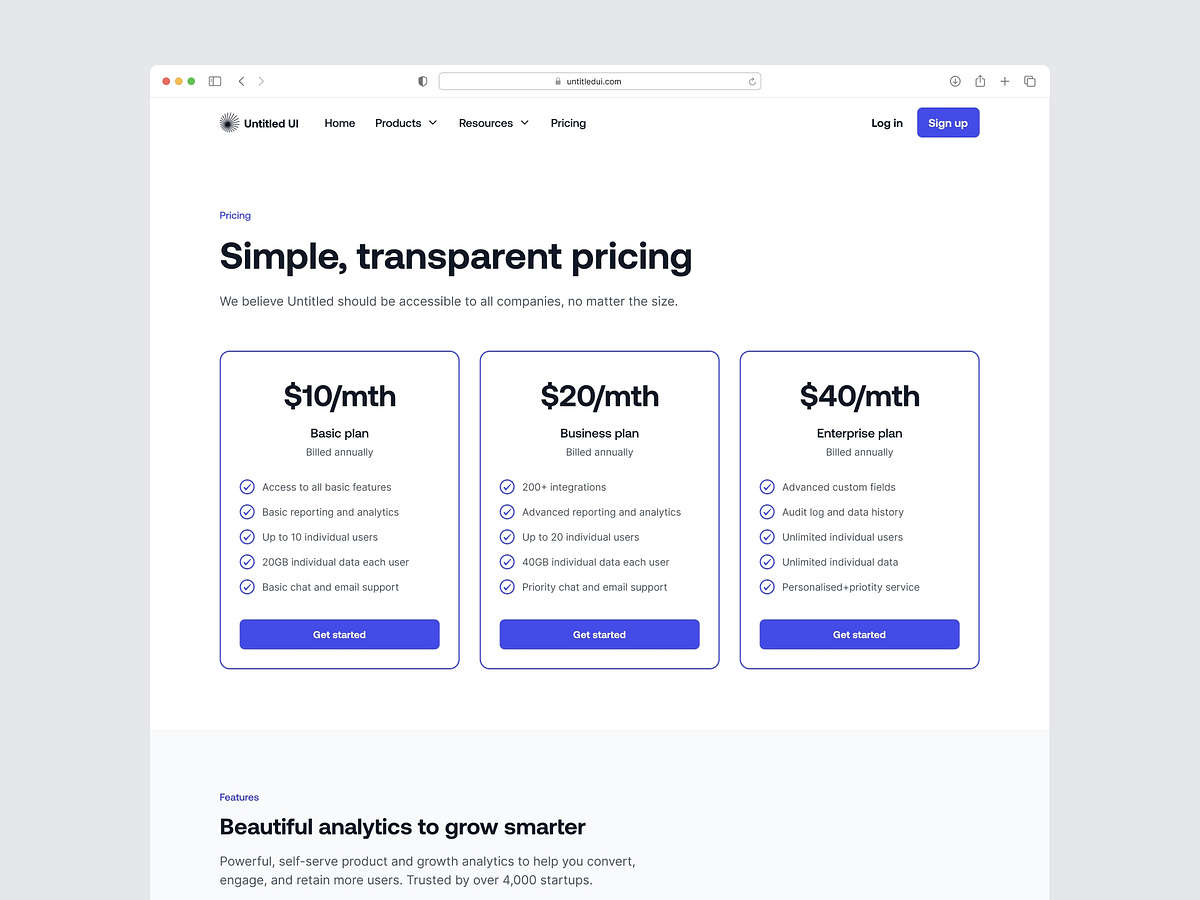 Pricing page — Untitled UI by Jordan Hughes® on Dribbble