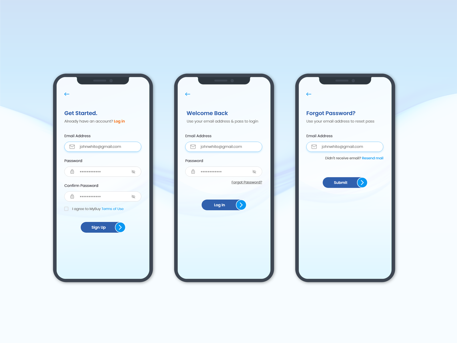 Clean Signup and Login Screen Design by Rezwanul Hoque on Dribbble