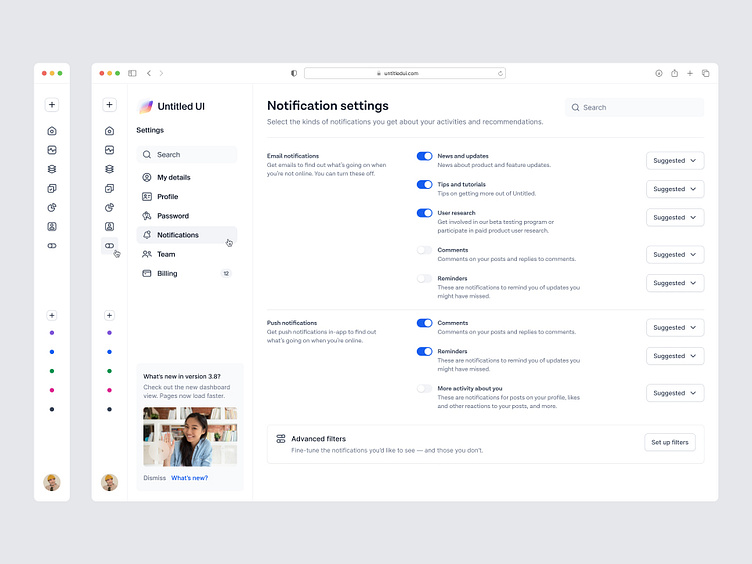 Notification Settings — Untitled Ui By Jordan Hughes® On Dribbble