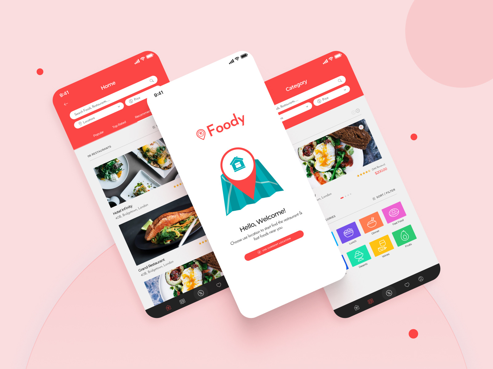 Foody Mobile App UI Kit by Altaf Rahman ⚓️ on Dribbble