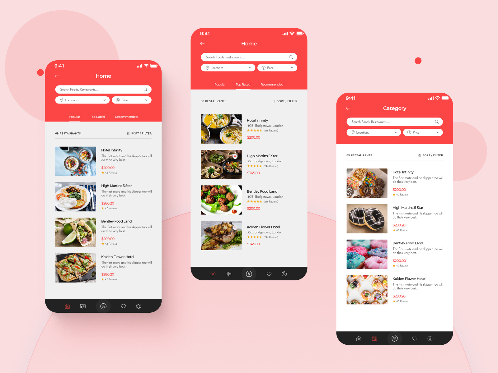 Foody Mobile App UI Kit by Altaf Rahman ⚓️ on Dribbble