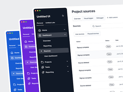 Sidebar navigation — Untitled UI by Jordan Hughes® on Dribbble