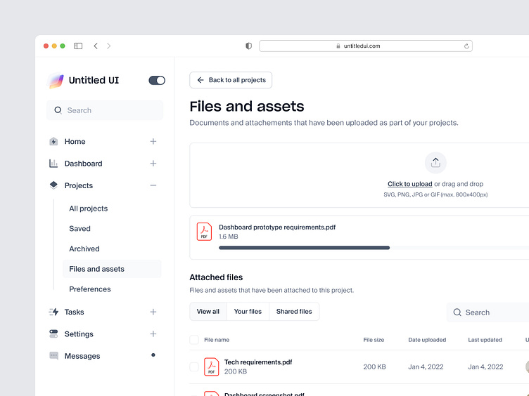 File And Asset Management — Untitled Ui By Jordan Hughes® On Dribbble