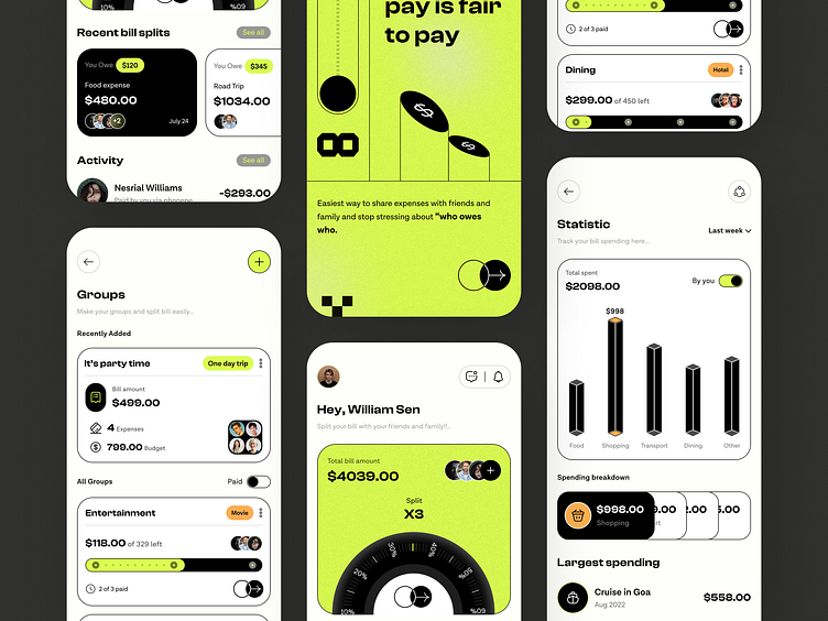 Equepay : Bill Splitting App by MindInventory UI/UX for MindInventory ...