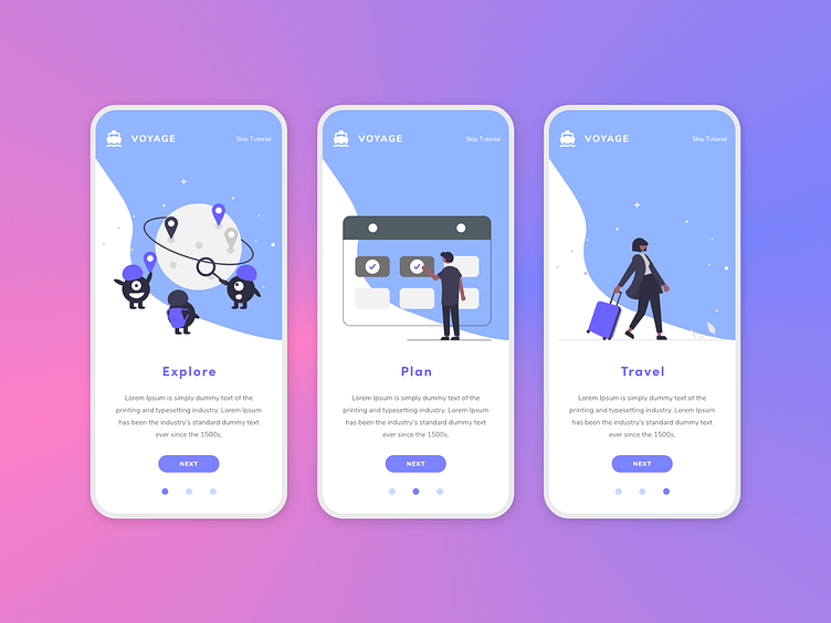Onboarding Tutorial User Flow by Syed Zeeshan Hasmi on Dribbble