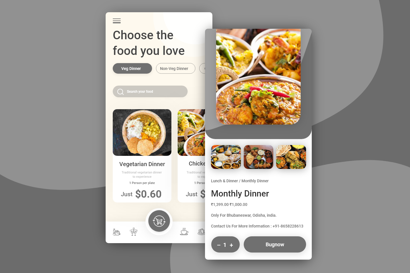 Food App Home and Detail Screen by vaibhav purohit on Dribbble